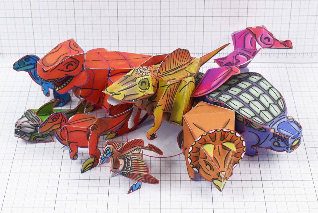 *Educational Dinosaurs – Fold Up Toys