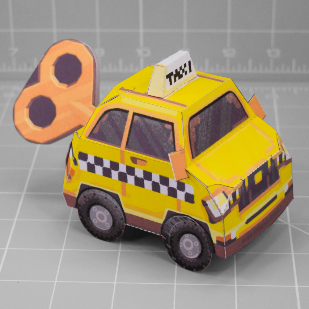 Yellow Taxi Goes Vroom – Fold Up Toys