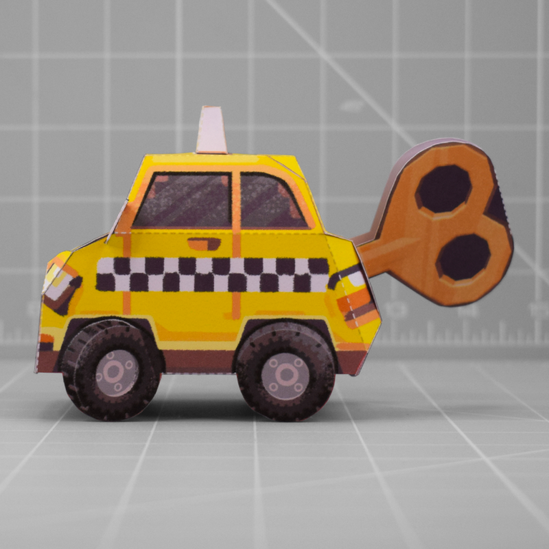 Yellow Taxi Goes Vroom – Fold Up Toys